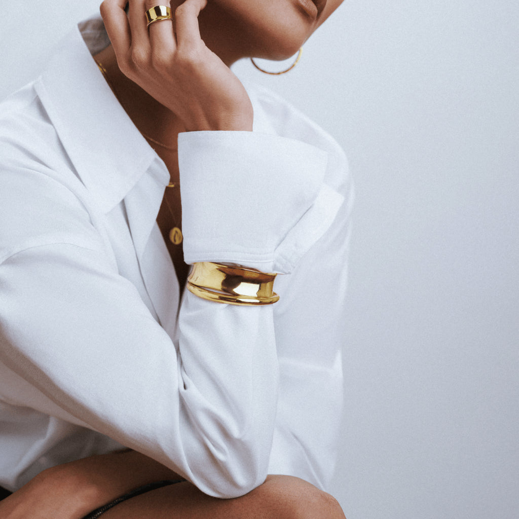 LUXE Polished Molten Bangle